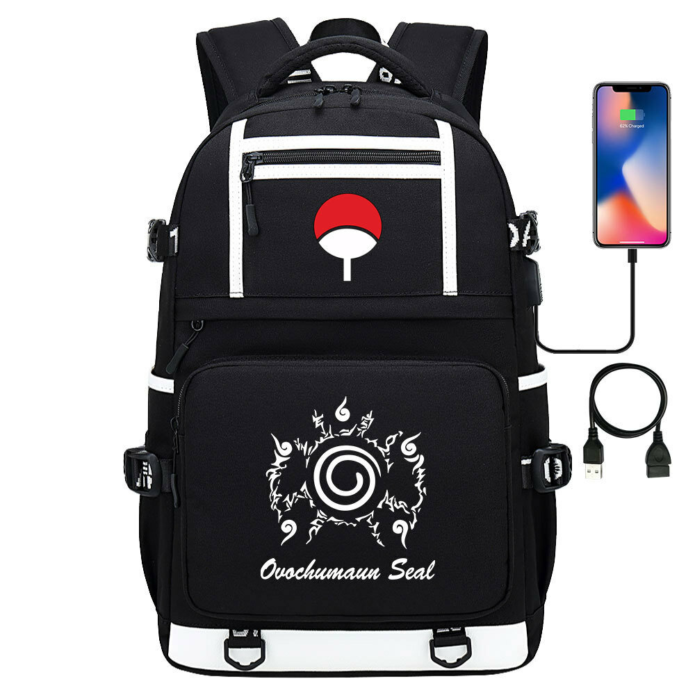Рюкзак XAXBXC "Naruto", водоотталкивающий, USB-порт, 48 см x 30 см x 15 см