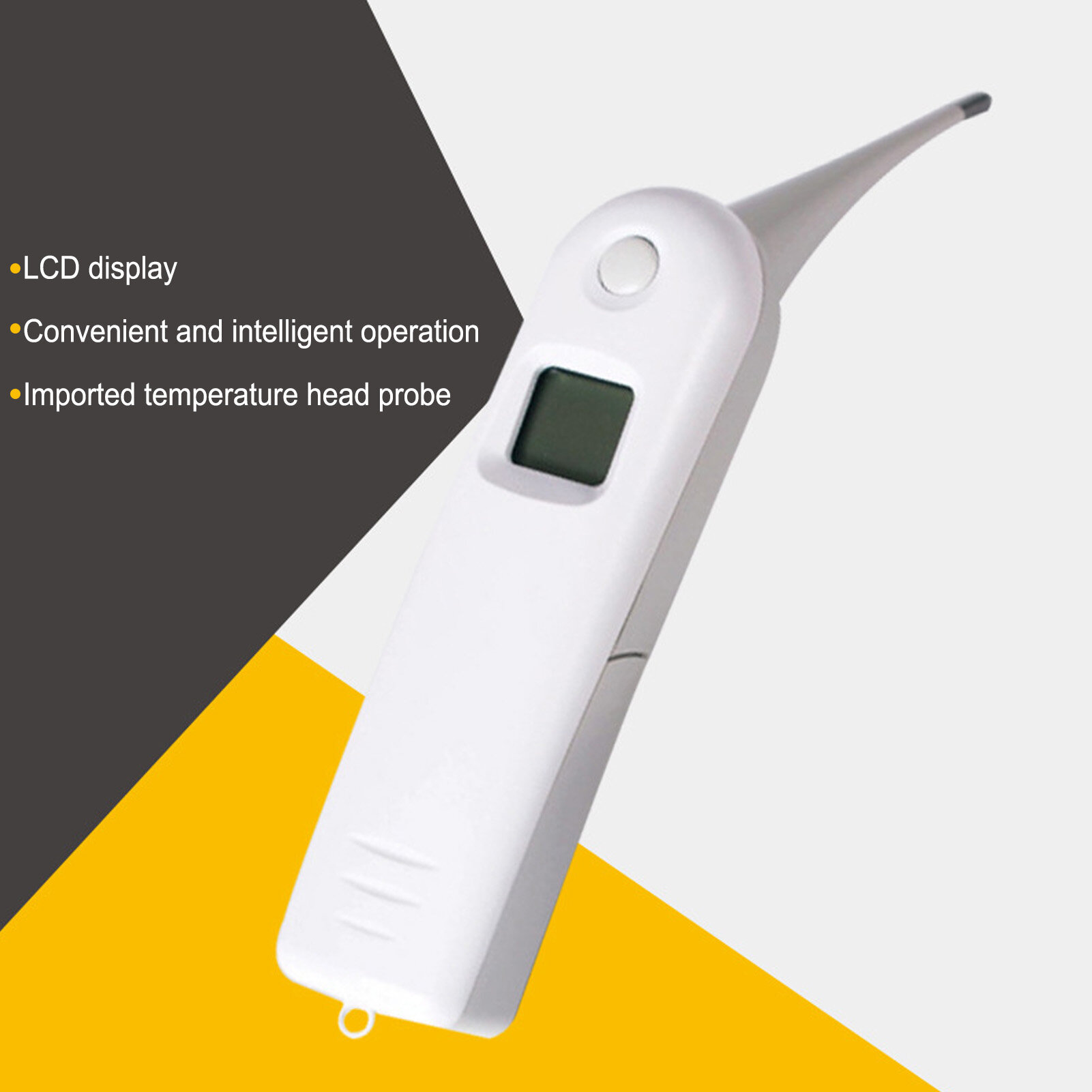 Электронный ЖК-термометр для свиней, ветеринарный термометр для домашних животных с функцией памяти для собак, кошек, коров, свиней