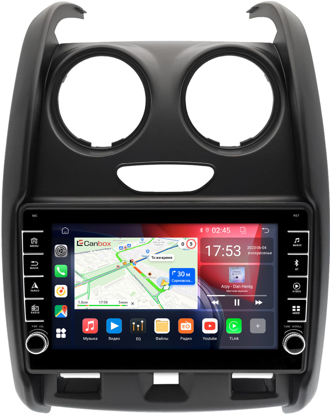 Штатная магнитола Canbox BGT9-0284 для Lada Largus 2021-2025 (матовая) 2/32 Android 10 (IPS, DSP, CarPlay)