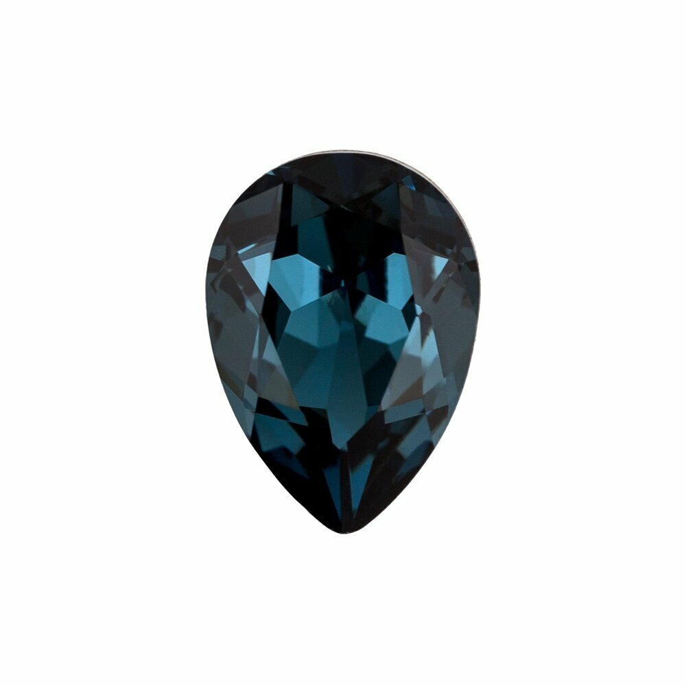 Стразы PRECIOSA цветные, 14х10 мм, стекло, 6 шт, в пакете, темный синий (435-16-301)