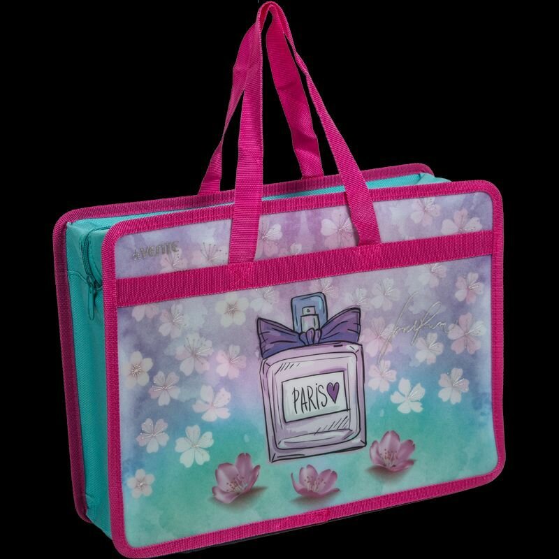 Папка для тетрадей deVENTE "Perfume" А4 335х260х100 мм, с ручками, молния, пластик