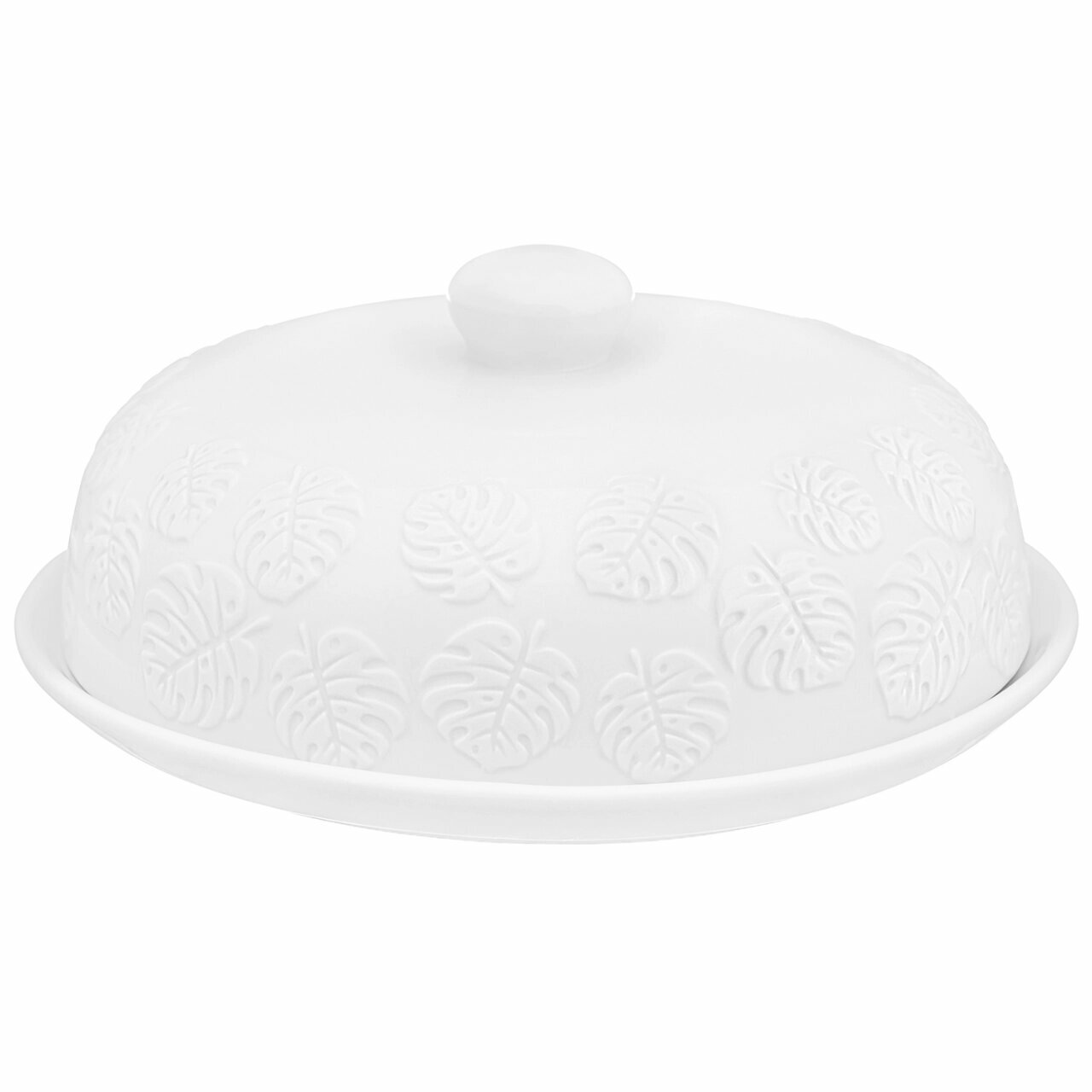 Elan Gallery Тропики блинница из фарфора 23х23х9.5 см, компактная кухонная посуда