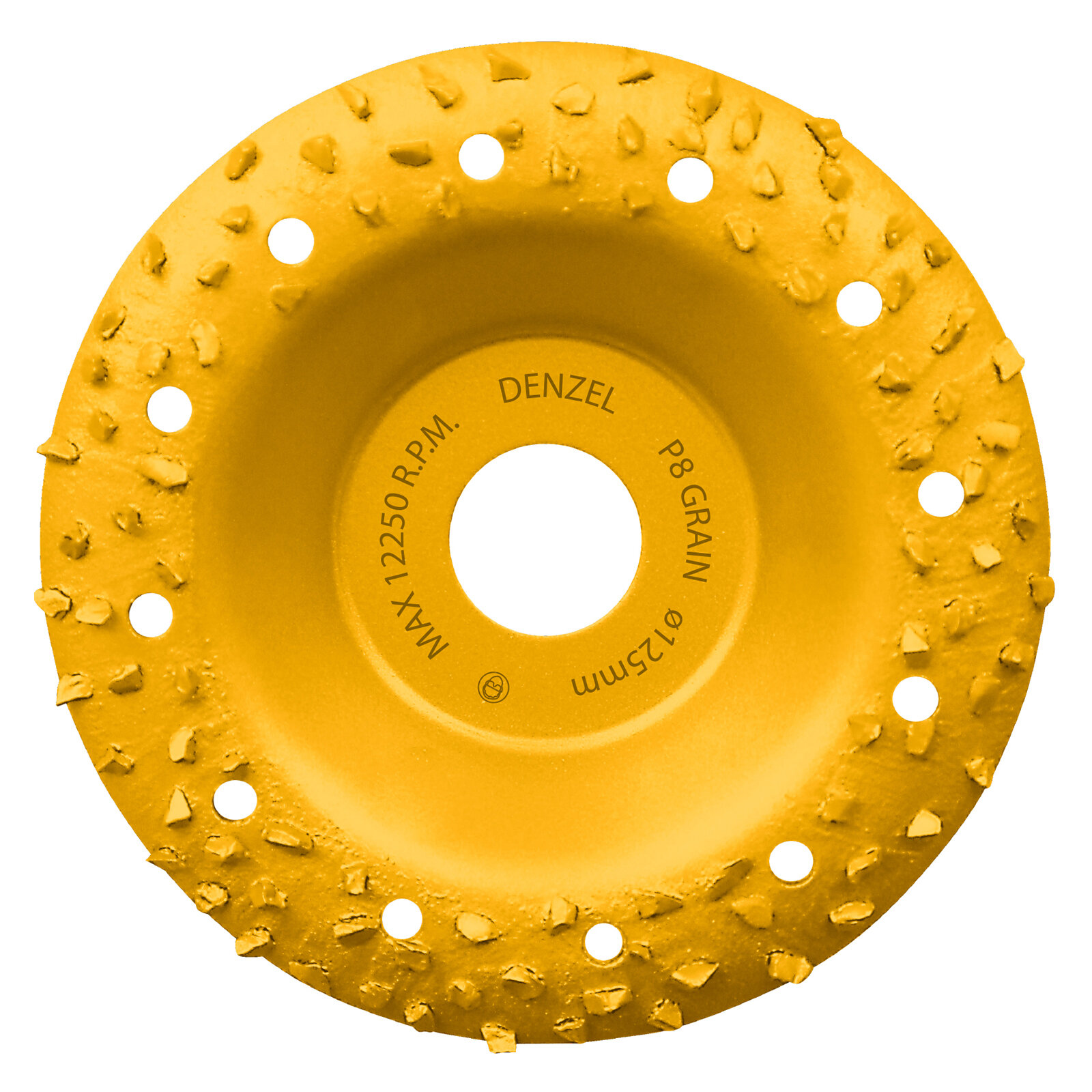 Чашка твёрдосплавная зачистная,125 мм, Плоская, крупное зерно #8// Denzel 72974