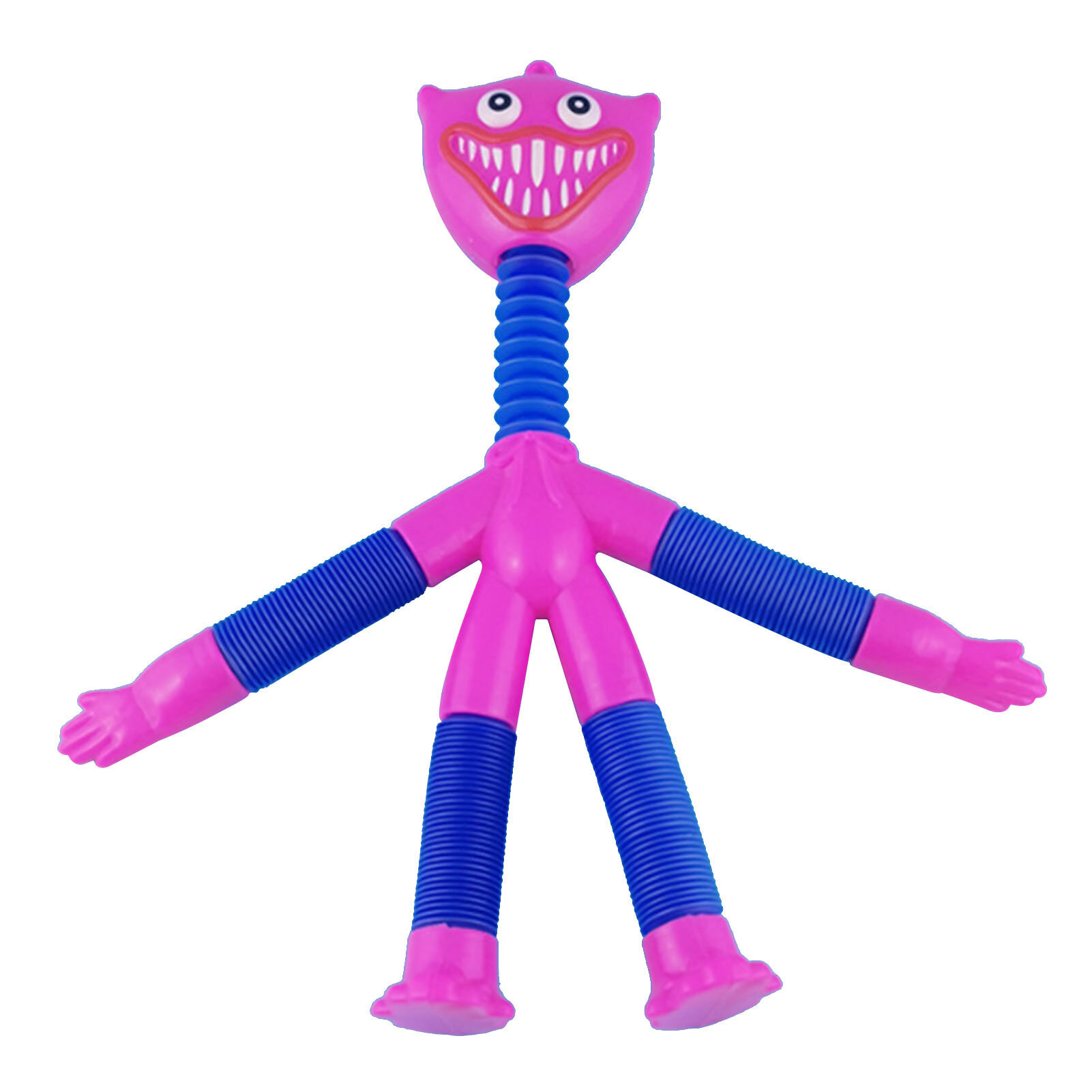 Длинная эластичная трубка-антистресс с выдвижным механизмом, интересная расширяющаяся и растягивающаяся сенсорная игрушка для спальни, розовая.