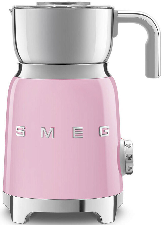 Вспениватель молока Smeg MFF11PKEU, нержавеющая сталь, цвет розовый