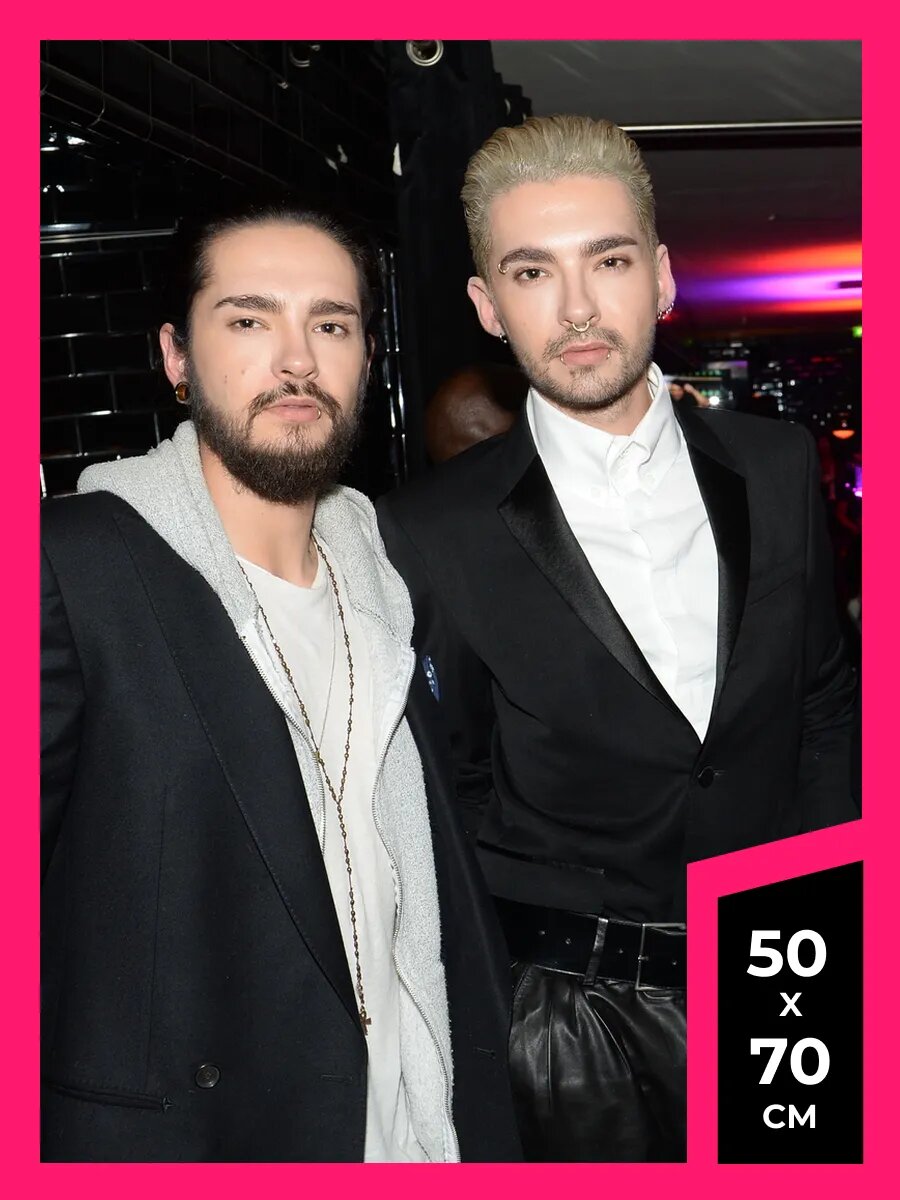 Постер Tokio Hotel плакат Токио Хотел 12 A5070, матовая фотобумага премиум качества