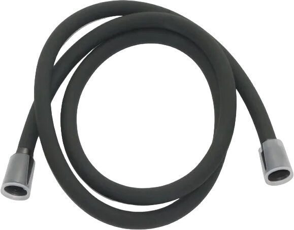 Душевой шланг IDDIS Optima Home OPH12GLi19 120 см, с антискручиванием, силиконовый, серый, матовый, шланг для душа