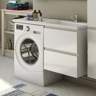 Тумба с раковиной Эстет Dallas Luxe 130 подвесная, 2 ящика R