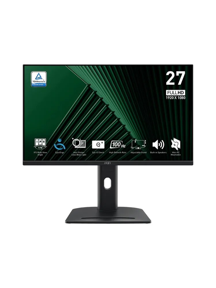 Монитор MSI Pro MP275PG, 27", IPS, 1920 x 1080, 1 ms, 100 Hz, черный