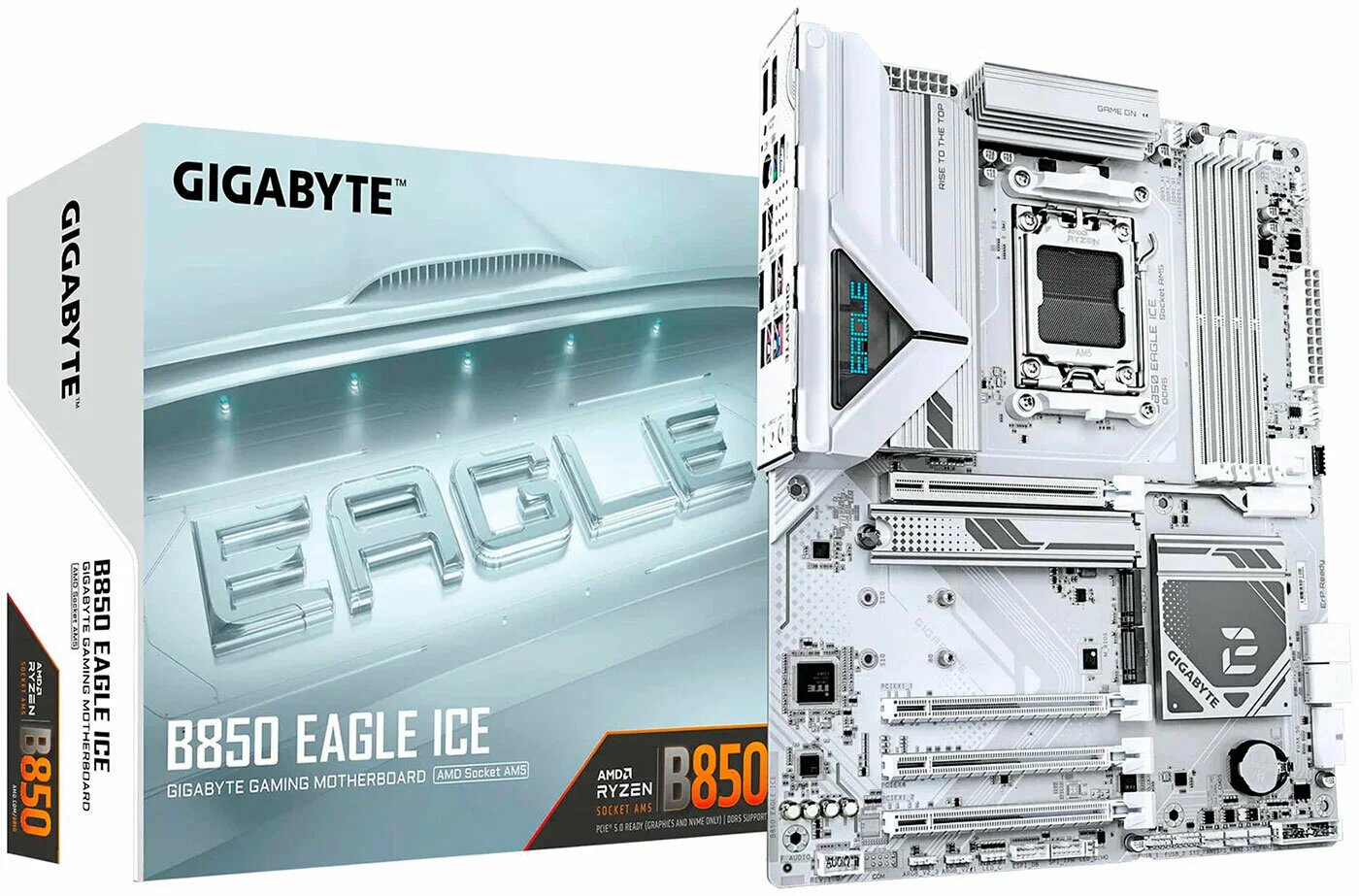 Материнская плата Gigabyte B850 EAGLE ICE, AM5, AMD B850, ATX, RTL белый