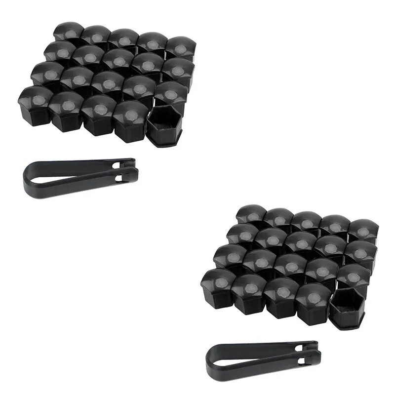 20/40 Шт. Колесные Гайки, Болты 17 Мм, 19 Мм, 21 Мм, Резьбовые Защитные Колпачки, 17mm, black-40pcs