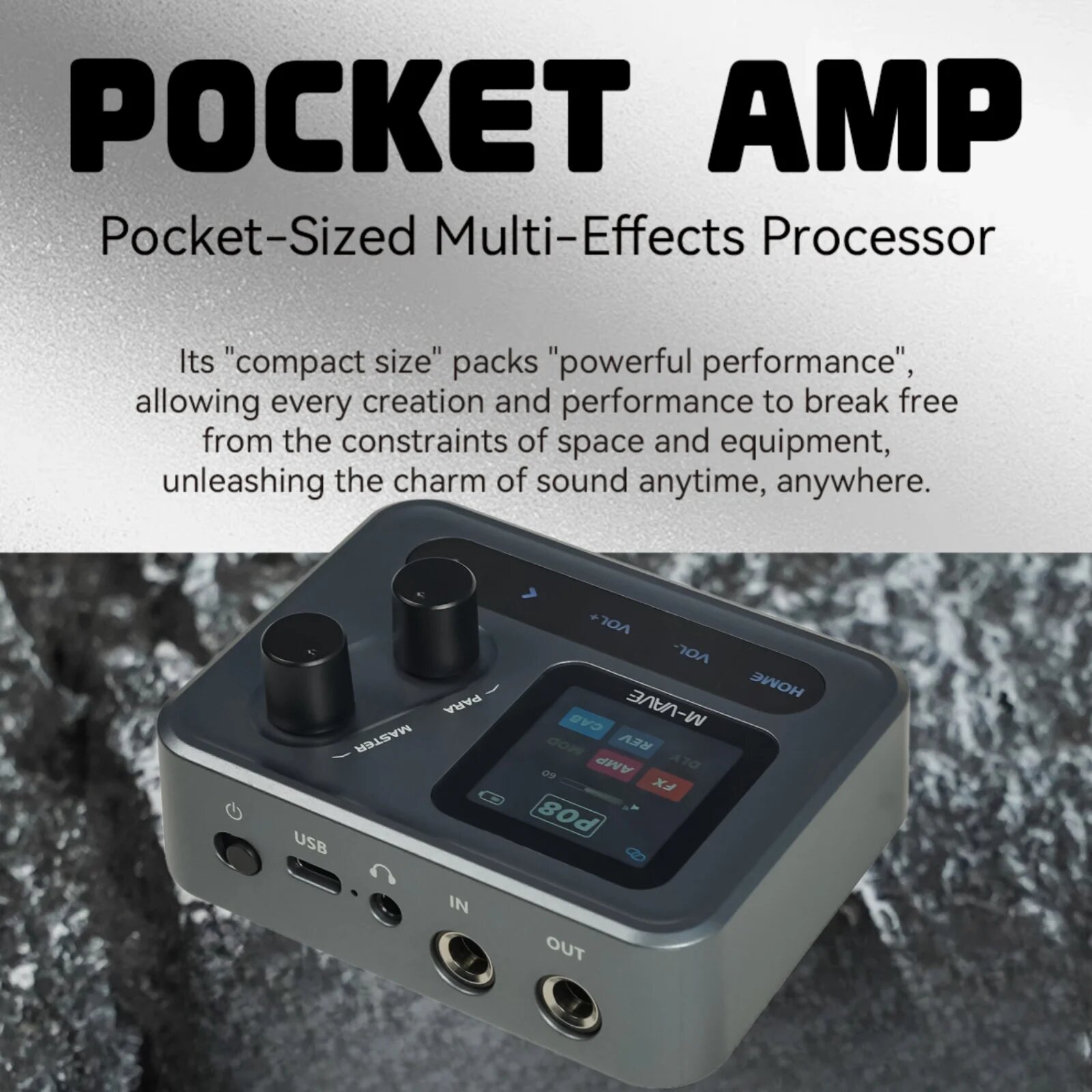 M-VAVE Pocket AMP гитарный мультиэффект-процессор
