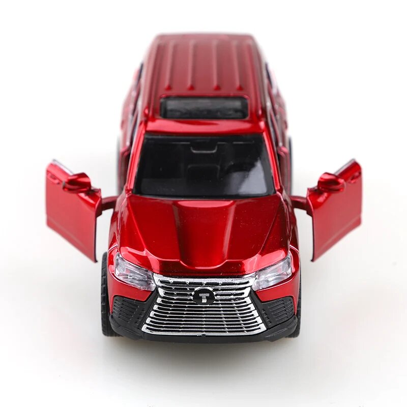 Красная инерционная машинка Lexus LX 600, двери открываются