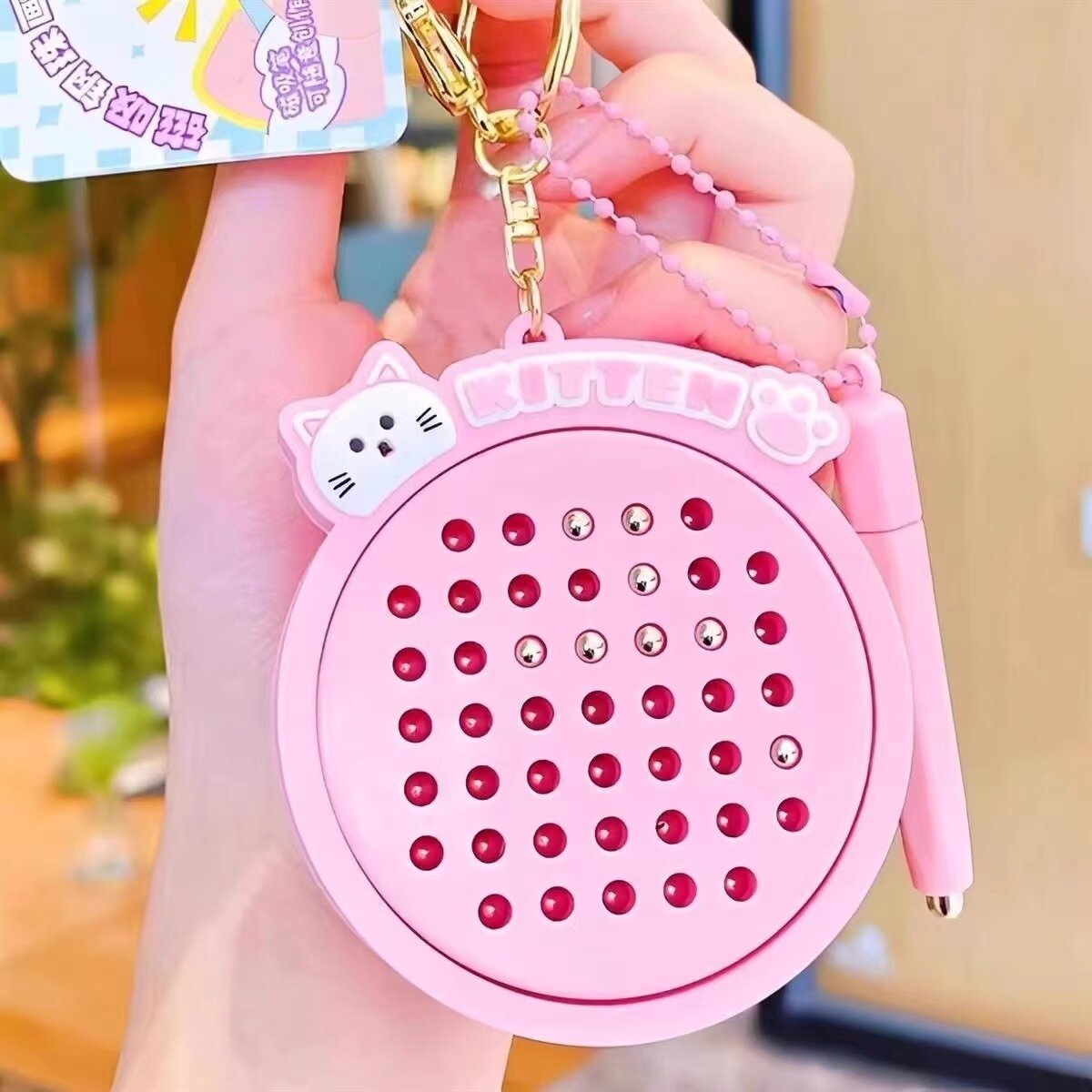 Креативный мультяшный магнитный стальной шарик для рисования, брелок, маленький подвесной рюкзак, антистрессовая магнитная доска для рисования, лабиринтная игрушка оптом