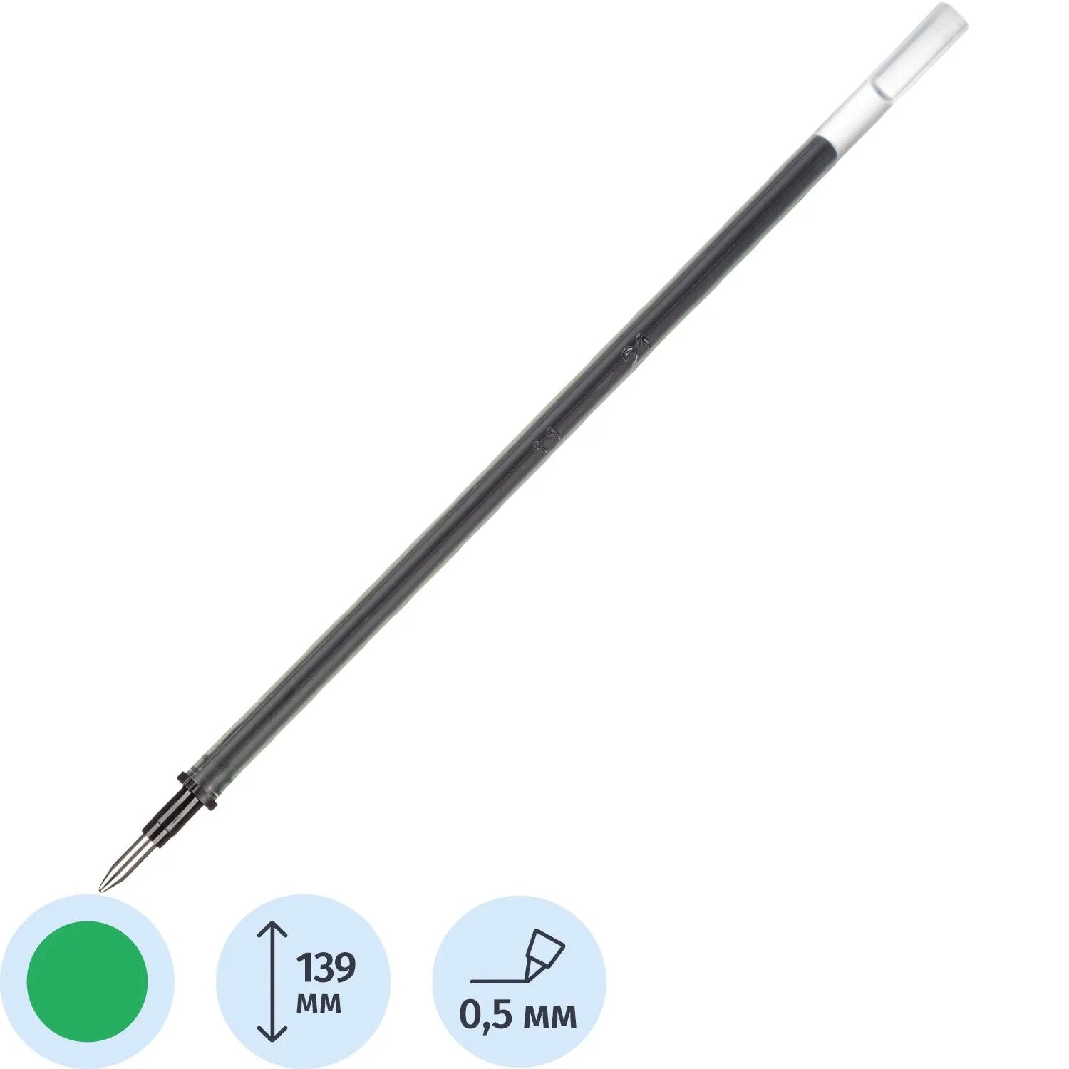 Стержень гелевый 139мм Attache Economy зеленый 0.5мм