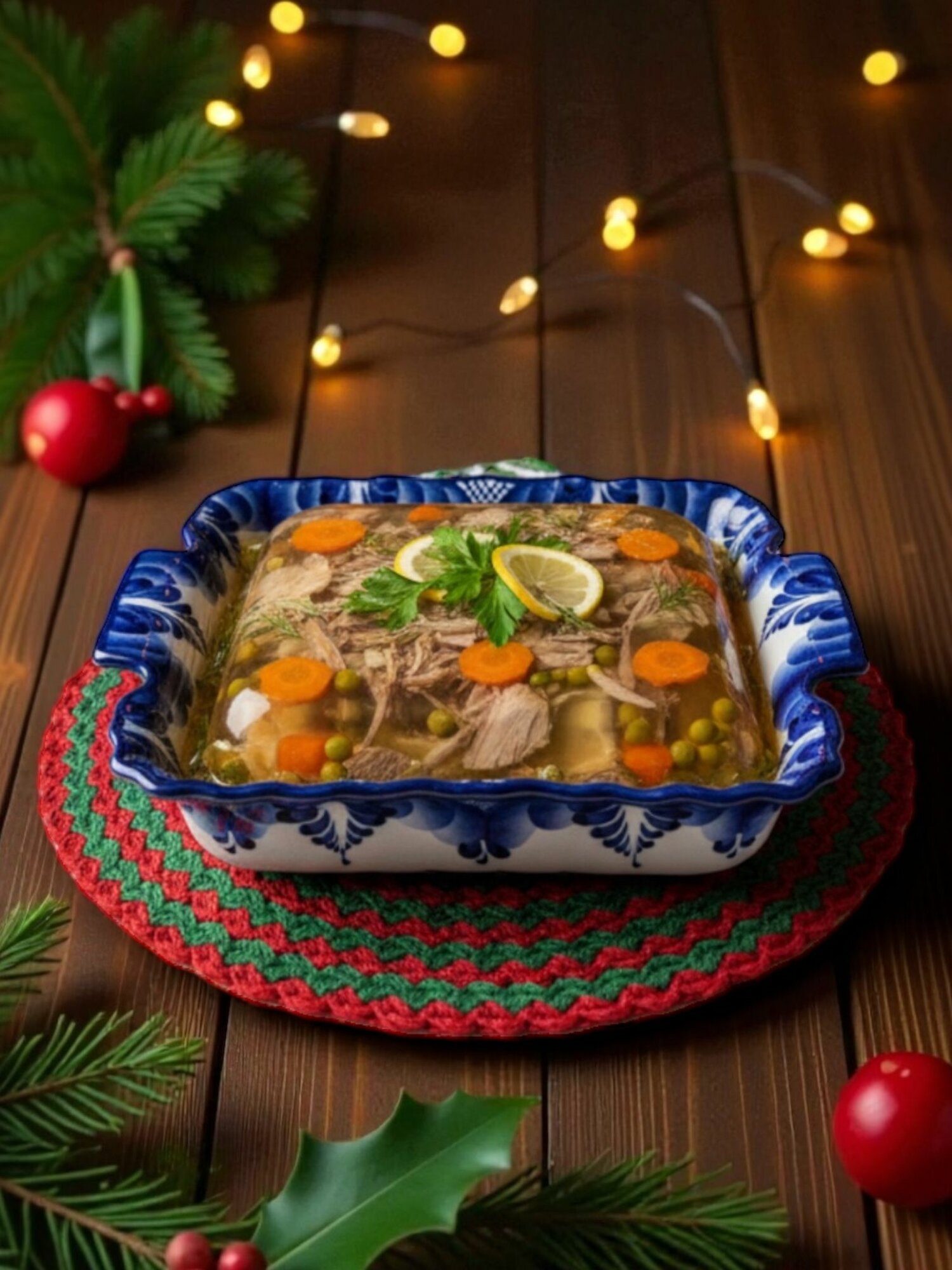 Блюдо сервировочное "Лоток " гжель фарфор ручная работа