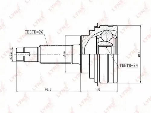 ШРУС наружный к-кт 4341020581 Toyota Carina/Corolla/Camry 16-2.0D 83-91