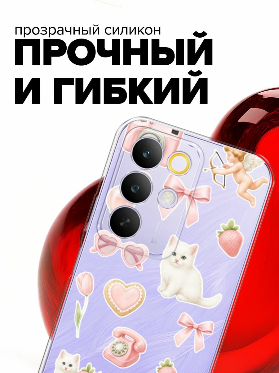 Чехол на Realme C85 / Реалми C85 с принтом Коллаж для девочки — фото 1