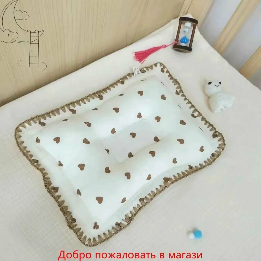 Подушка для новорожденных 25x40 см, Хлопок
