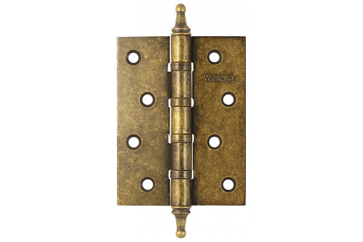 Петля универсальная 100х75х3 B4K-BR состаренная бронза с колпачком (2шт. в комплекте)