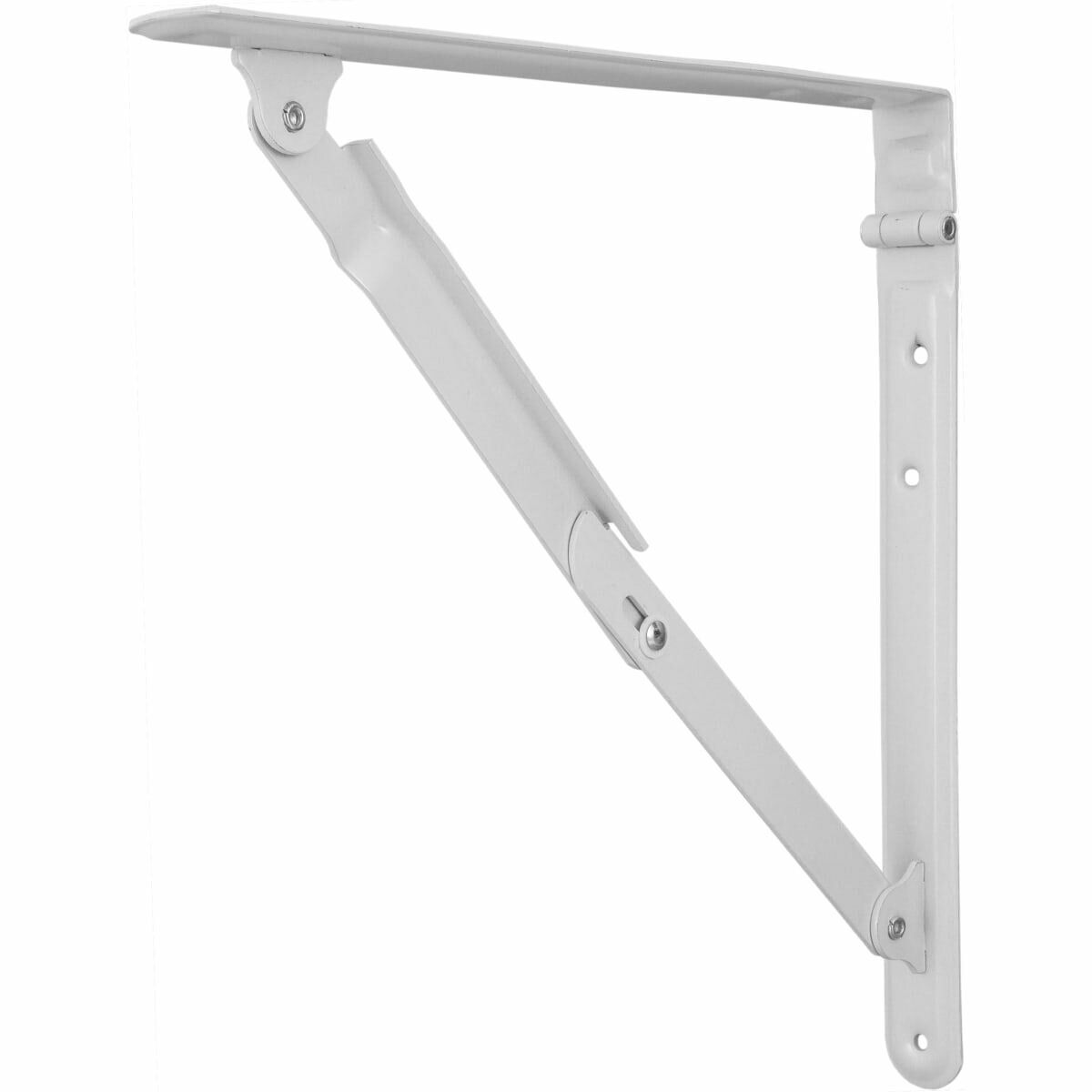 Кронштейн складной 20х20 см нагрузка до 25 кг цвет белый 2 штуки в комплекте