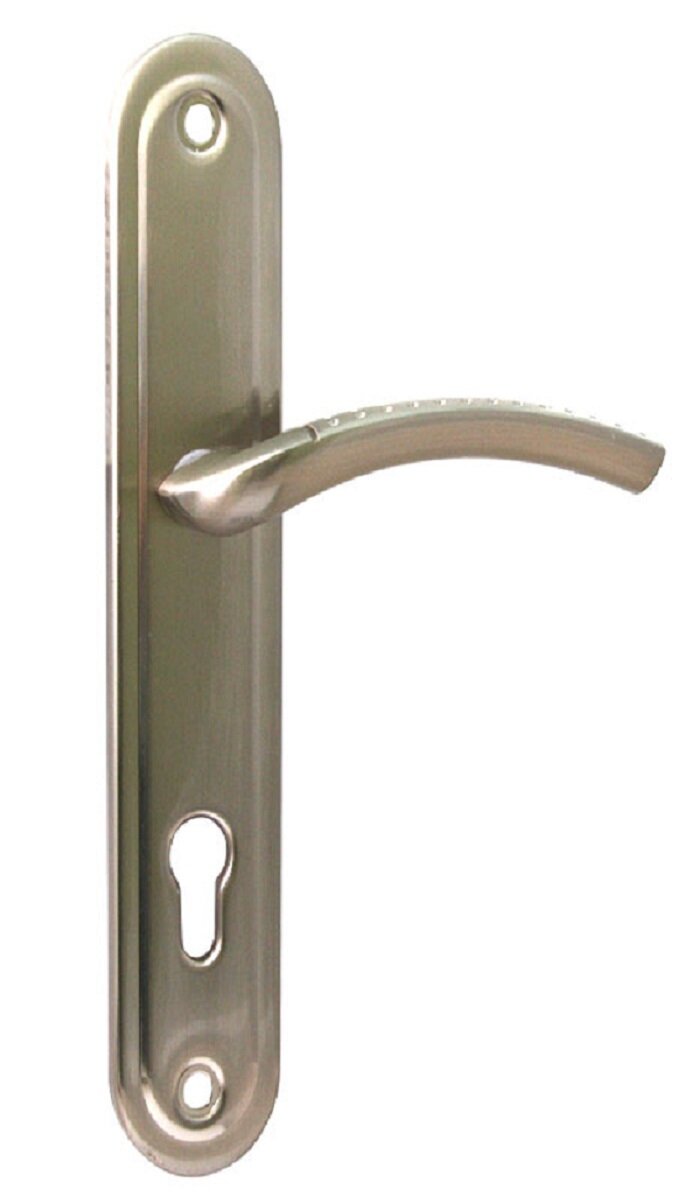 Ручка на планке для входных дверей MAXI Locks 510 XL- 85 мм SN Матовый никель