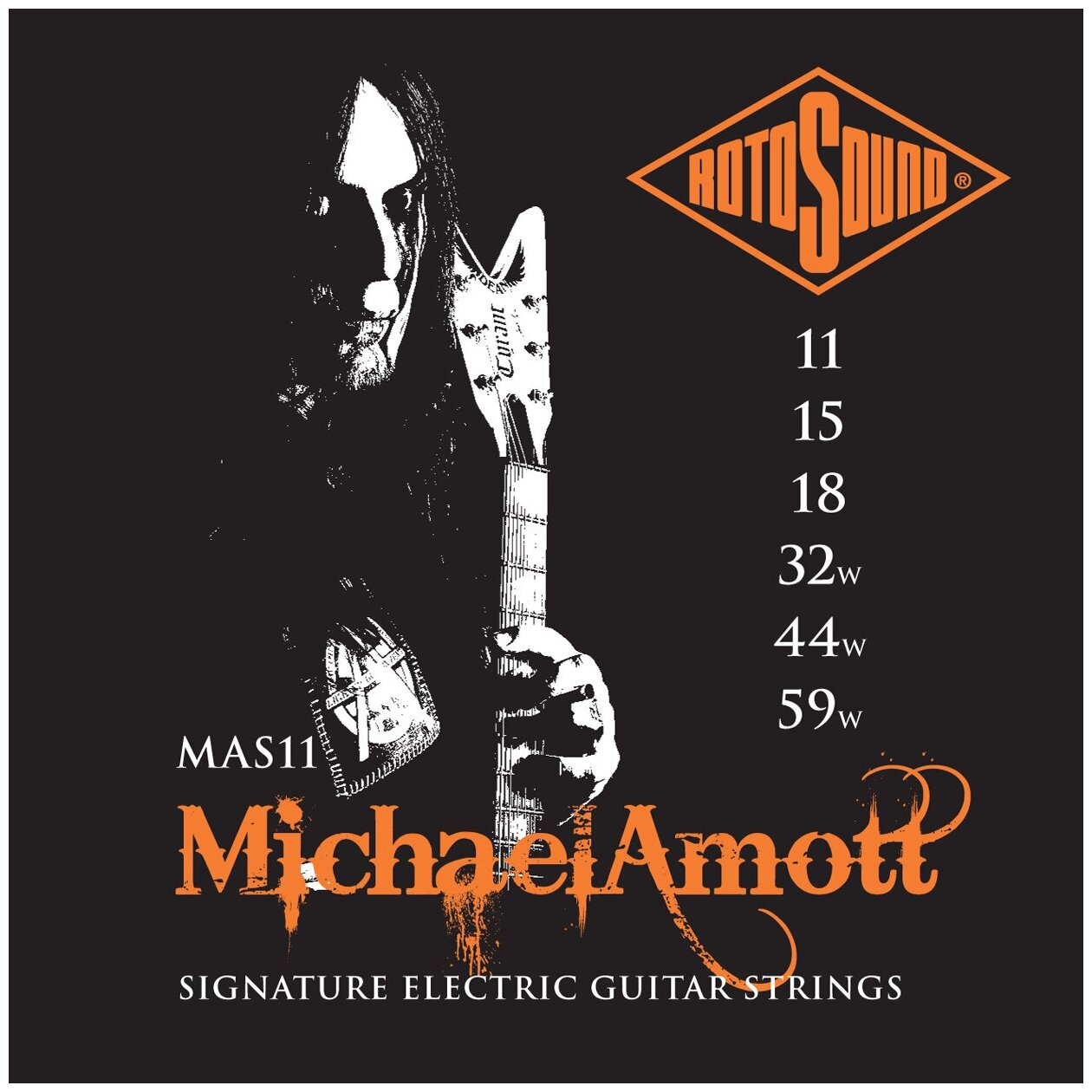 ROTOSOUND Michael Amott Signature , струны для электрогитары 11-59