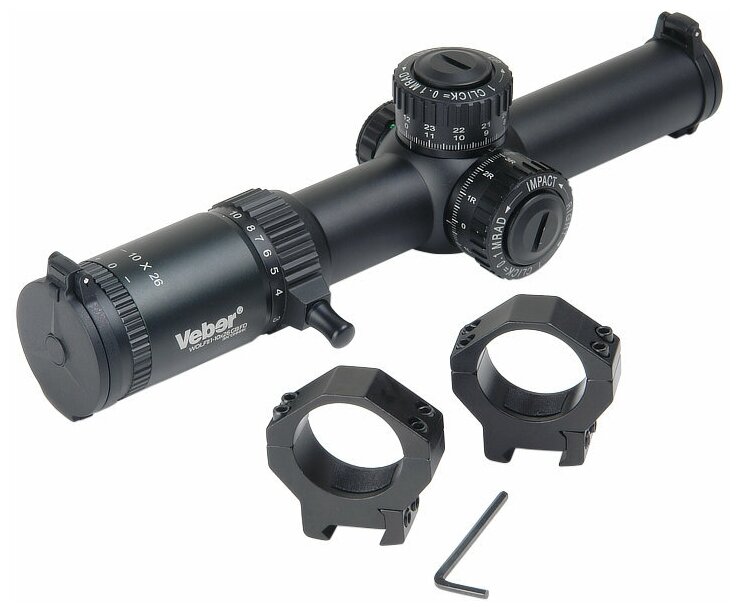 Прицел оптический Veber Wolf II 1-10х26 GB FD Загонник