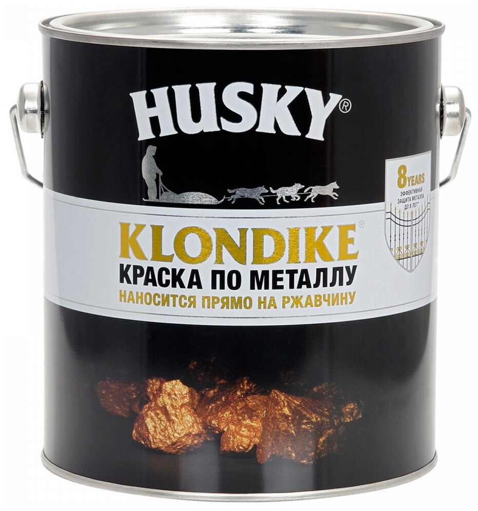 Краска молотковая, медь, 2,5 л HUSKY Хаски молот. мед. 2,5л