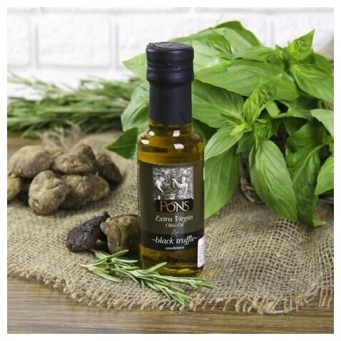 Масло оливковое PONS (Испания) Extra Virgin с чёрным трюфелем, 125 мл