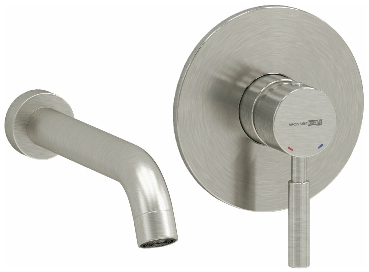 Встраиваемый комплект для раковины, никель, WasserKRAFT Wern A42583