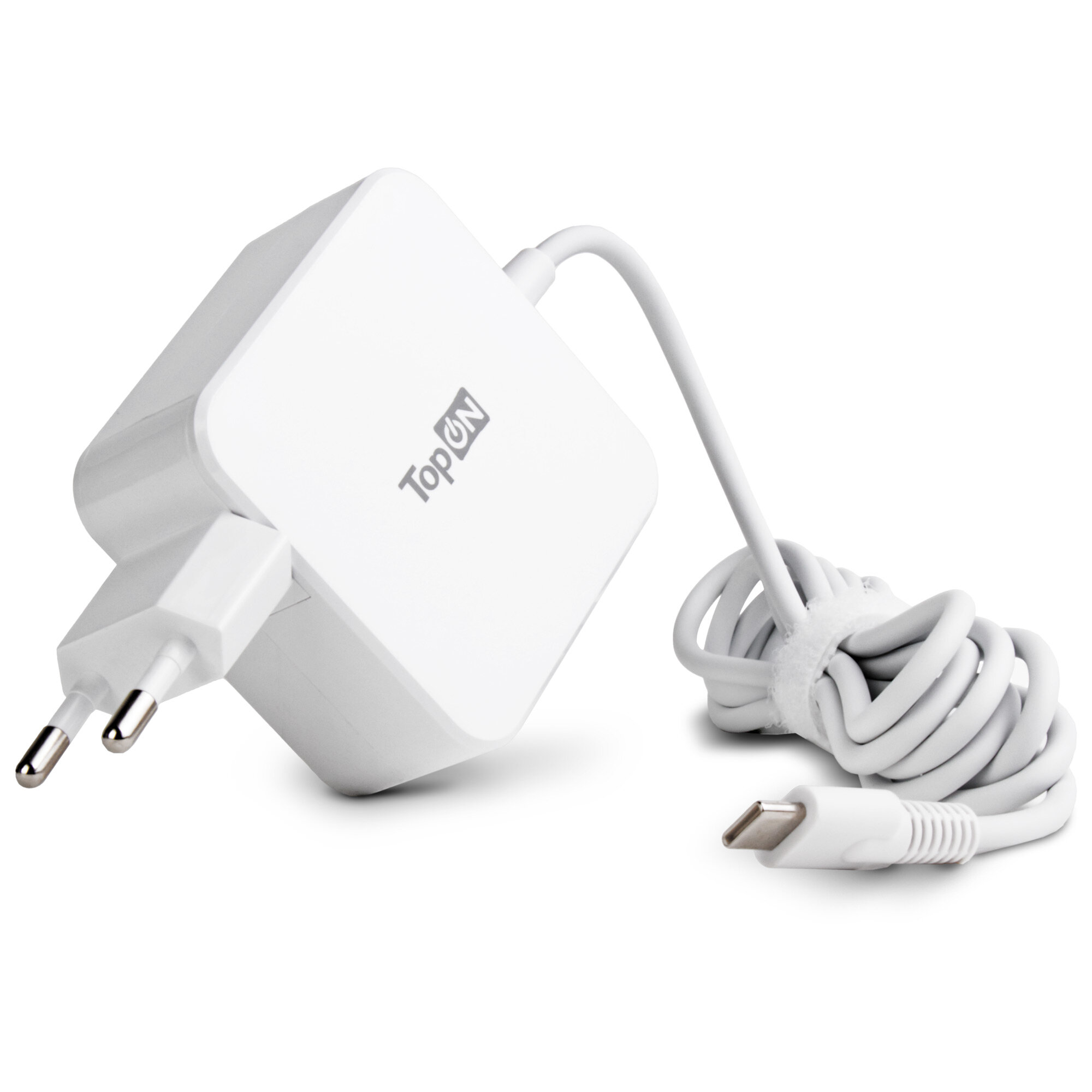 Блок питания для ноутбуков Honor 45W, штекер Type-C (PD, QC3.0, PPS) TOP-HN45QW, белый