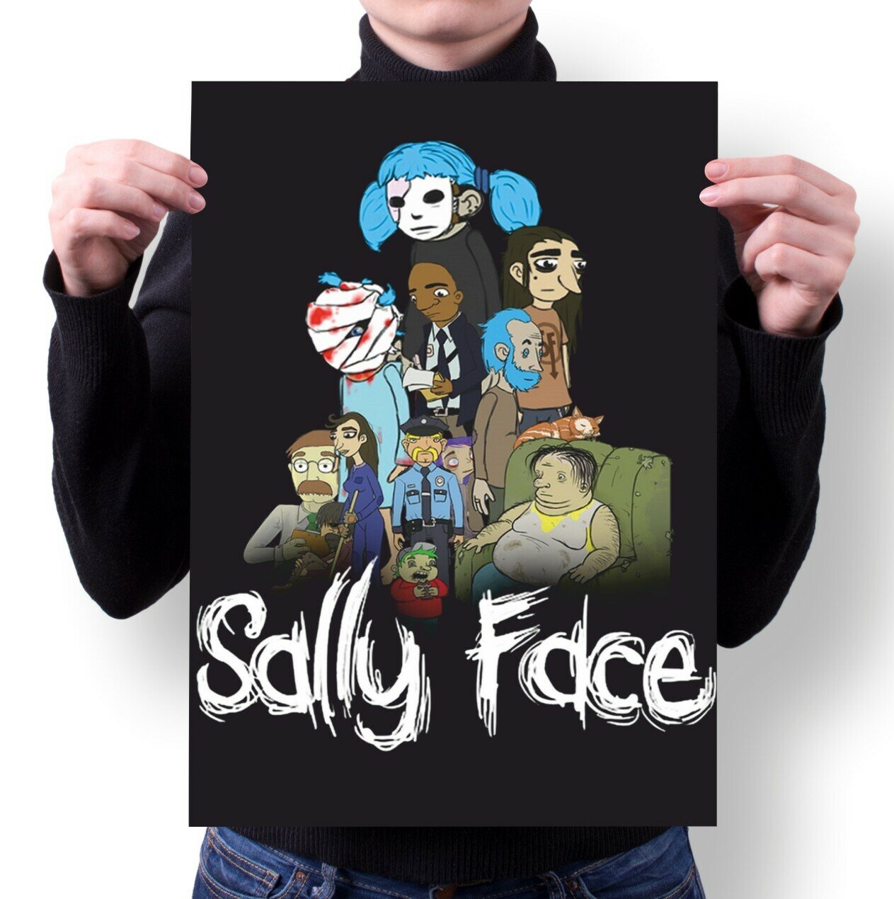 Плакат А4 Принт "Салли Фейс, Sally Face" - 14