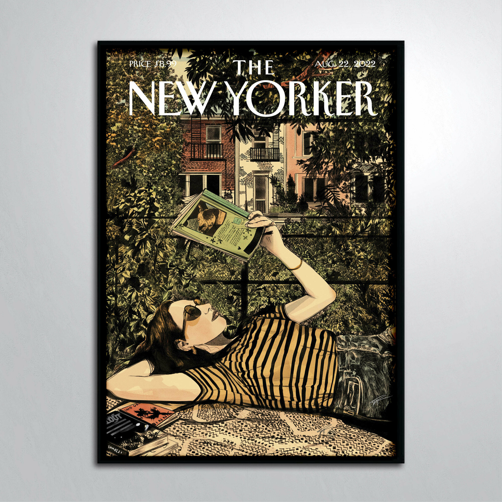 Постер без рамы/Постер для интерьера/Плакат Винтажный Журнал Нью Йоркер The NEW YORKER 22 август 2022 г