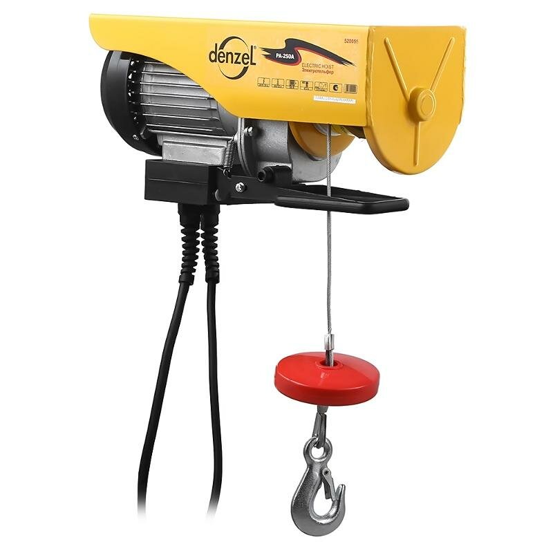Тельфер электрический, 0,5 т, 1080 Вт Denzel 52012