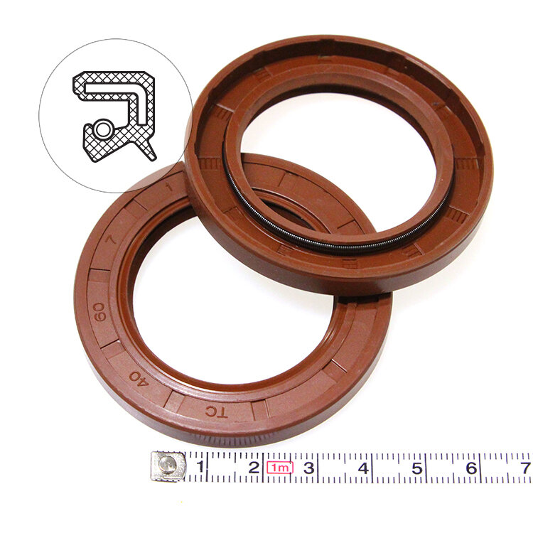 Манжета армированная (Сальник) 40х60х7 (тип 2 / TC) 75FKM (упаковка 10 шт.)