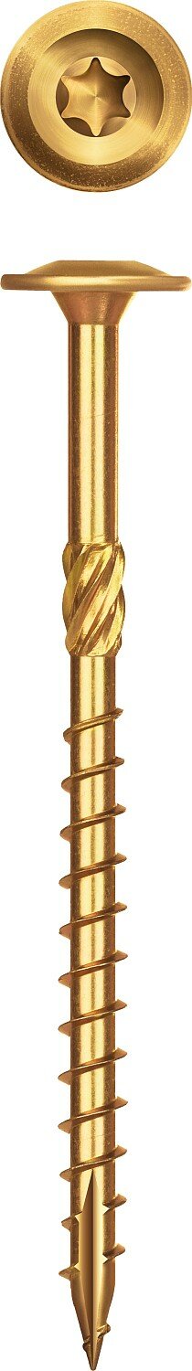 Конструкционные саморезы ЗУБР КС-Т 180x6.0мм, TX30, тарельчатая головка, 100шт 30051-60-180