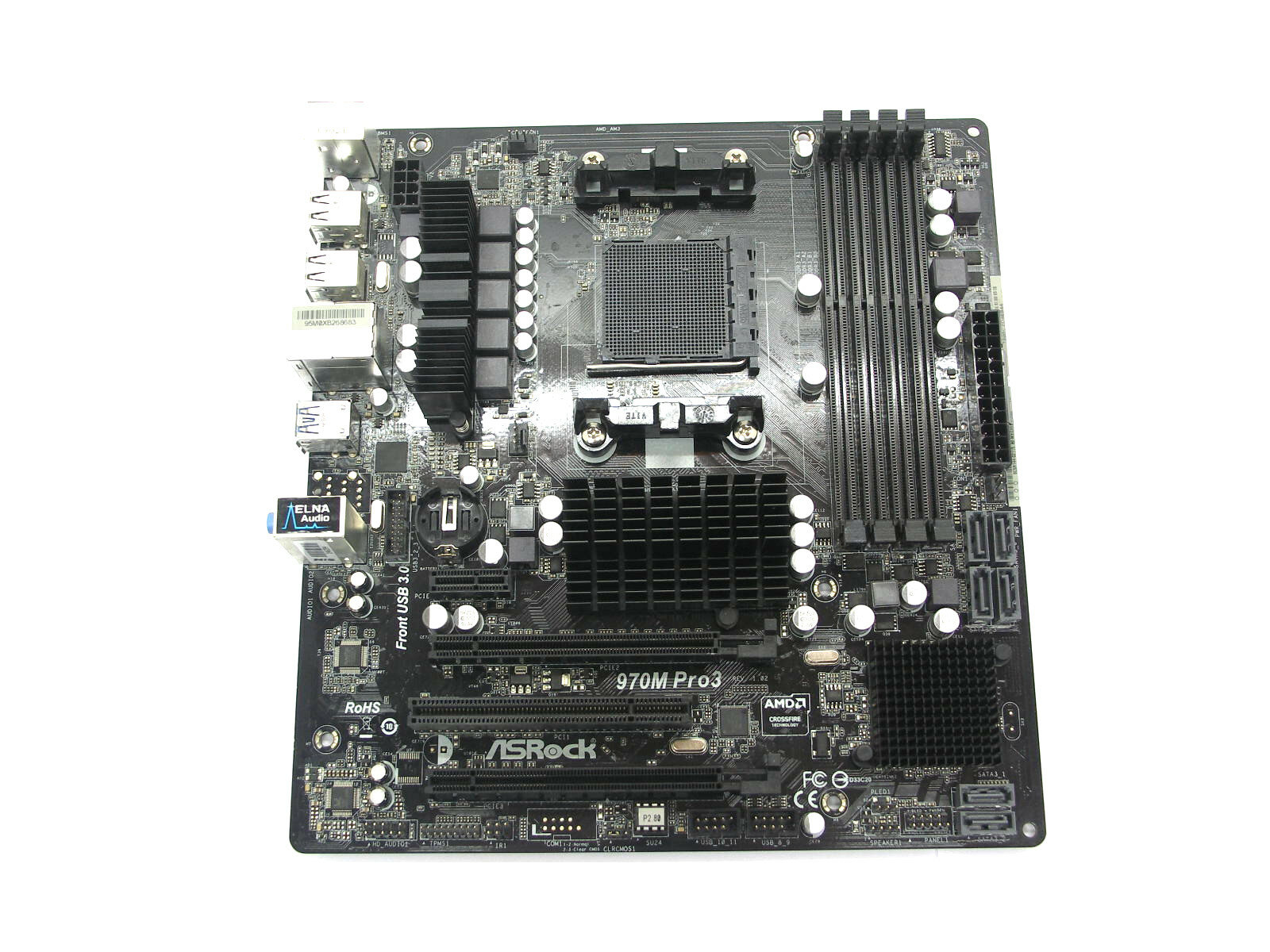 Материнская плата S-AM3+ ASRock 970M Pro3 VER.1.02, AMD970/4DDR3/SATA/USB3.0/Sb/Lan/mATX