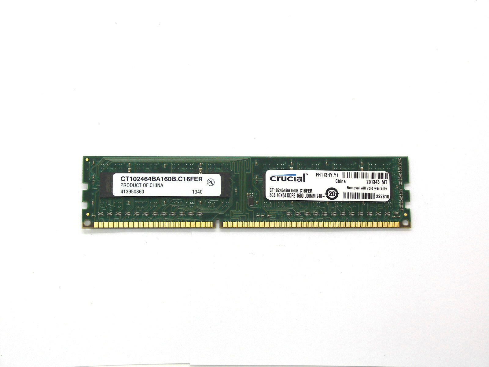 Оперативная память DIMM DDR3 8Gb 1600Mhz PC-12800 Crucial CT102464BA160B