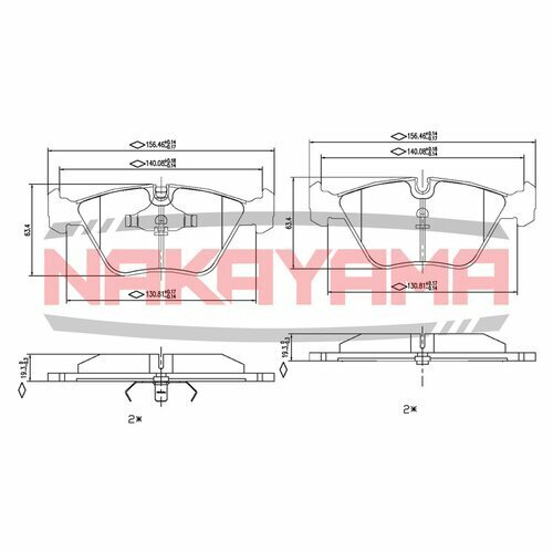 Колодки тормозные дисковые передние bmw 3 94-98, 5 86-90, 7 86-94, z3 97-03 Nakayama HP8349NY
