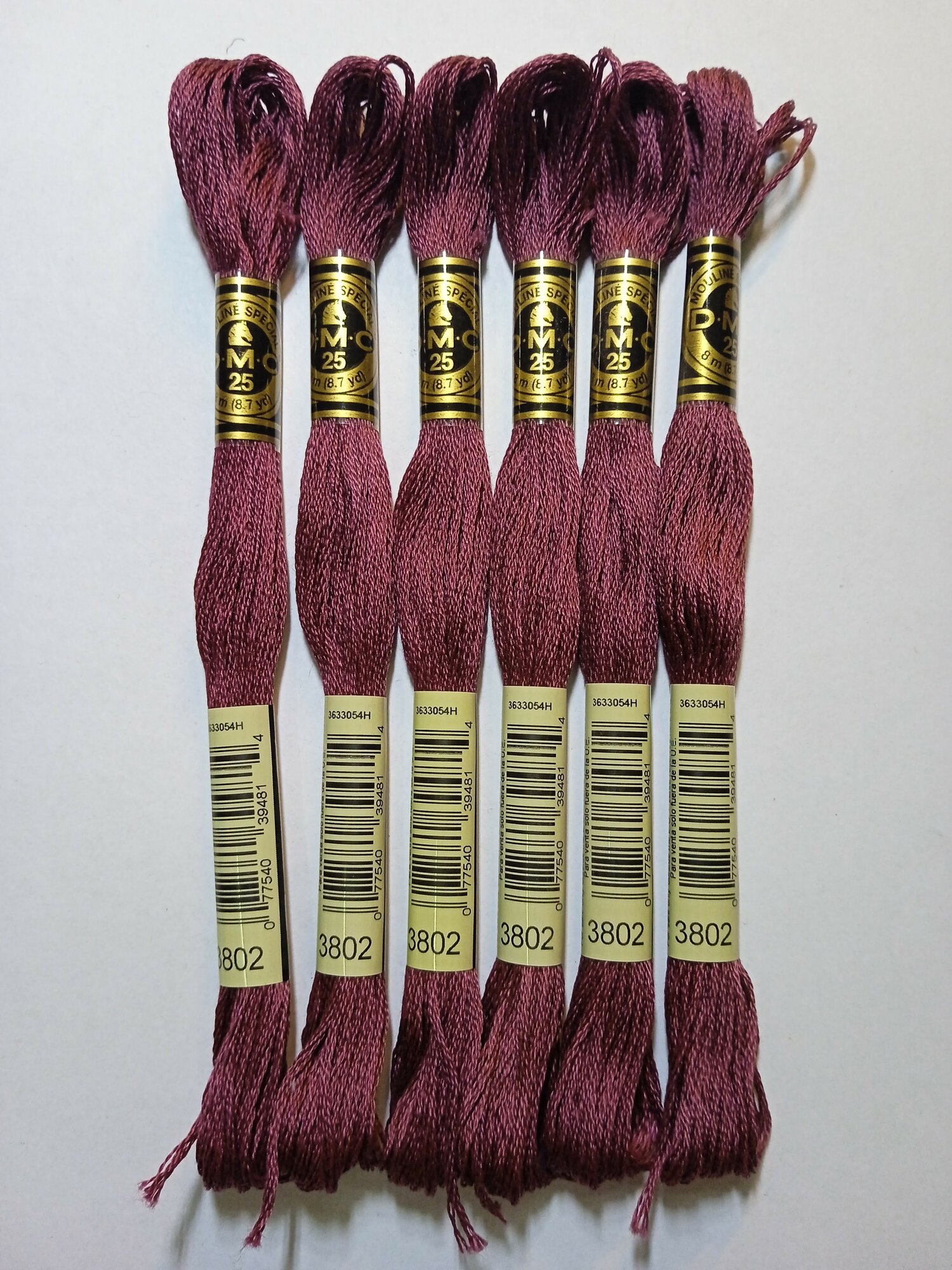 Набор ниток мулине, 8 м, 6 шт DMC-3802_6