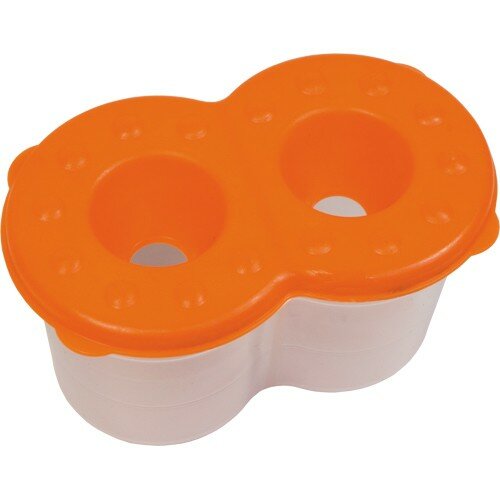 Стакан-непроливайка цветик двойной прозрачный, цвета крышки ассорти