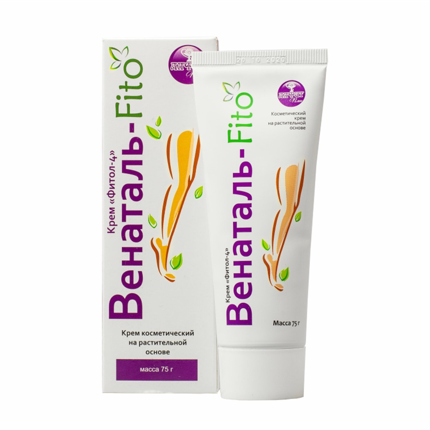 ВЕНАТАЛЬ_FITO, крем "Фитол-4" для ног от бренда "Алфит плюс", масса 75 грамм