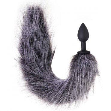 74962 Lola Games Emotions Shaggy, черно-серая. Анальная пробка с хвостом