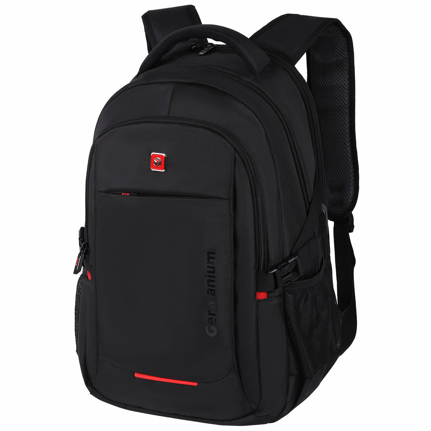 Рюкзак GERMANIUM UPGRADE универсальный, 3 отделения, отделение для ноутбука, USB-порт, "UP-2", черный, 47х33х21 см, 271666, 1шт в компл.