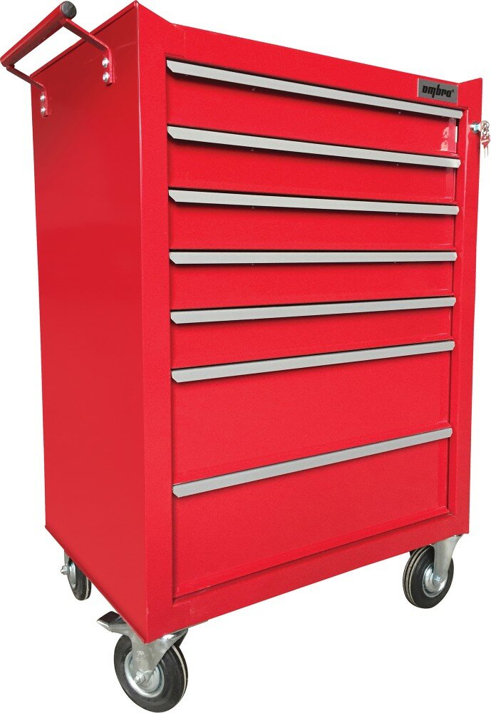 Ombra OTT47R-R Тележка инструментальная 7-ми полочная (красная)