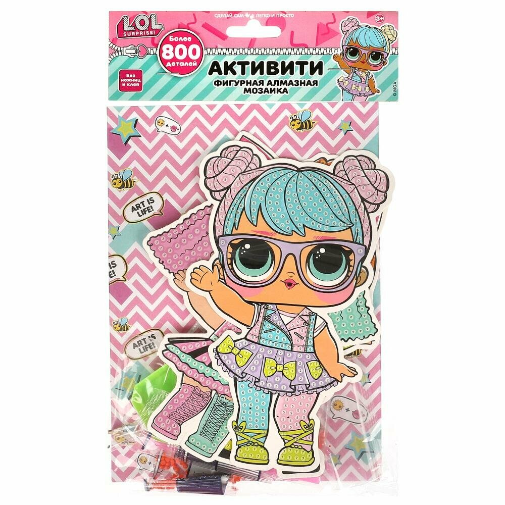 Алмазная мозаика фигурная куколки модницы MultiArt AMF-113891