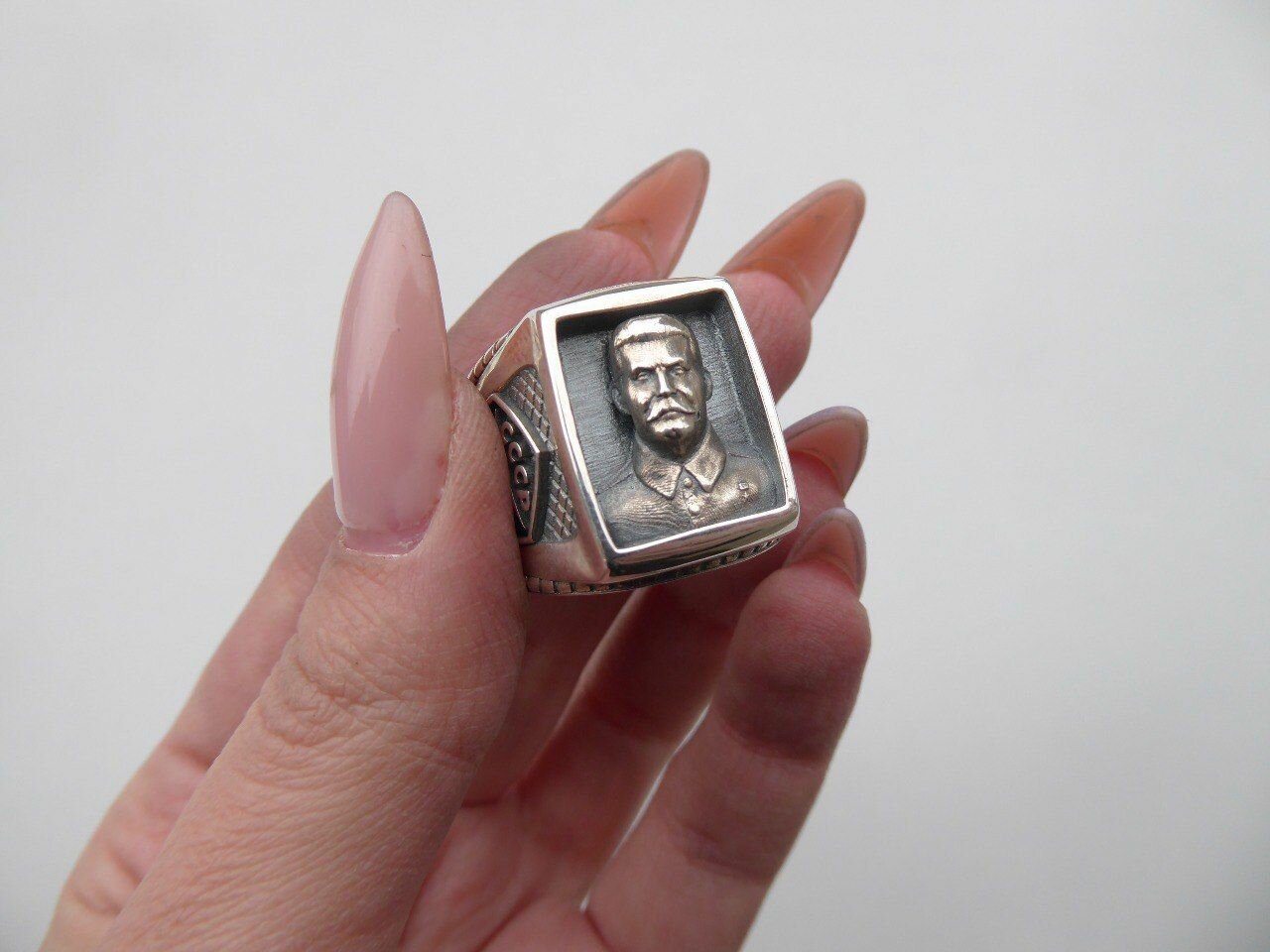 Печатка, серебро, 925 проба, чернение