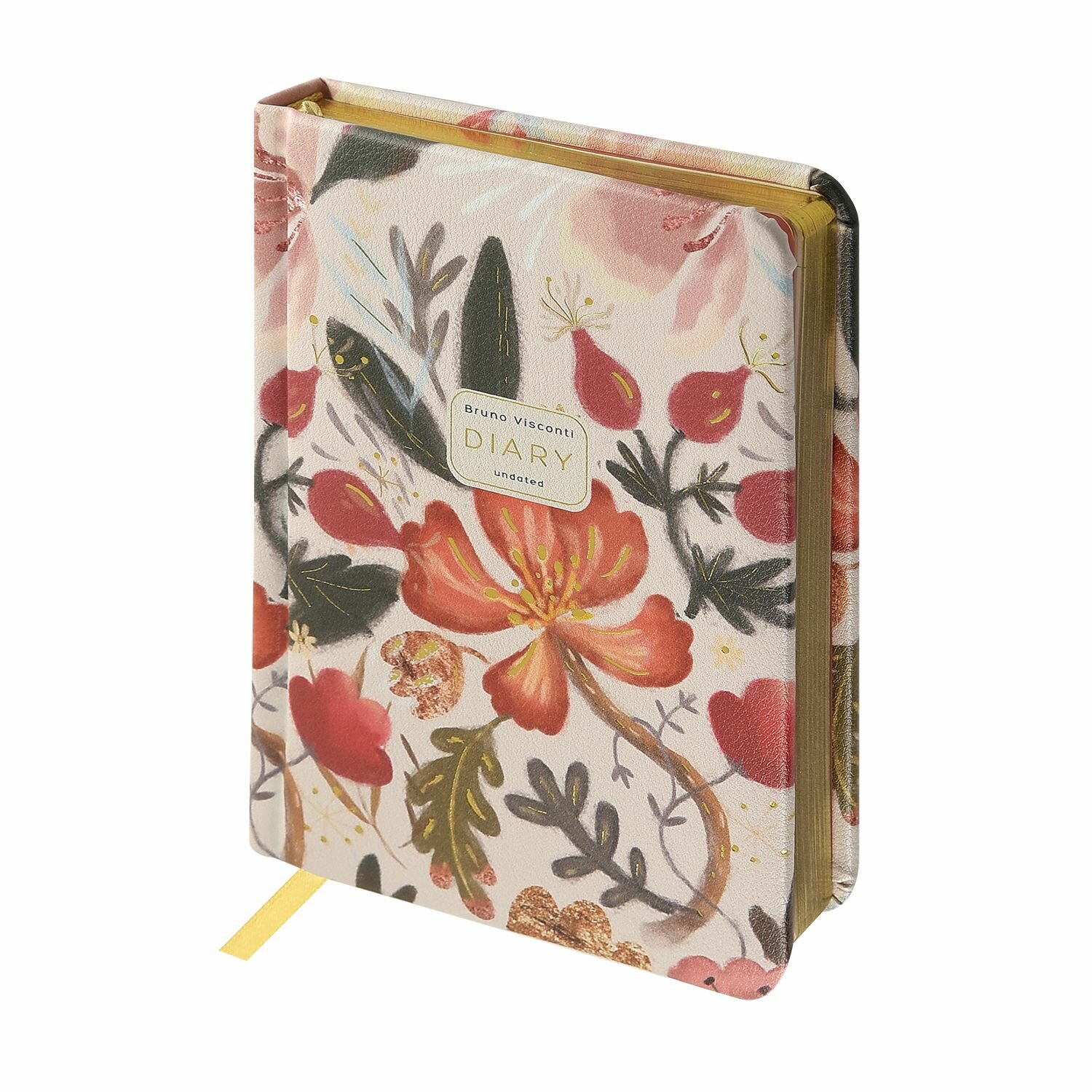 Ежедневник недатированный А6 Bruno Visconti "Нежные цветы" 240 стр. женский / блокнот для записей арт.3-745/03