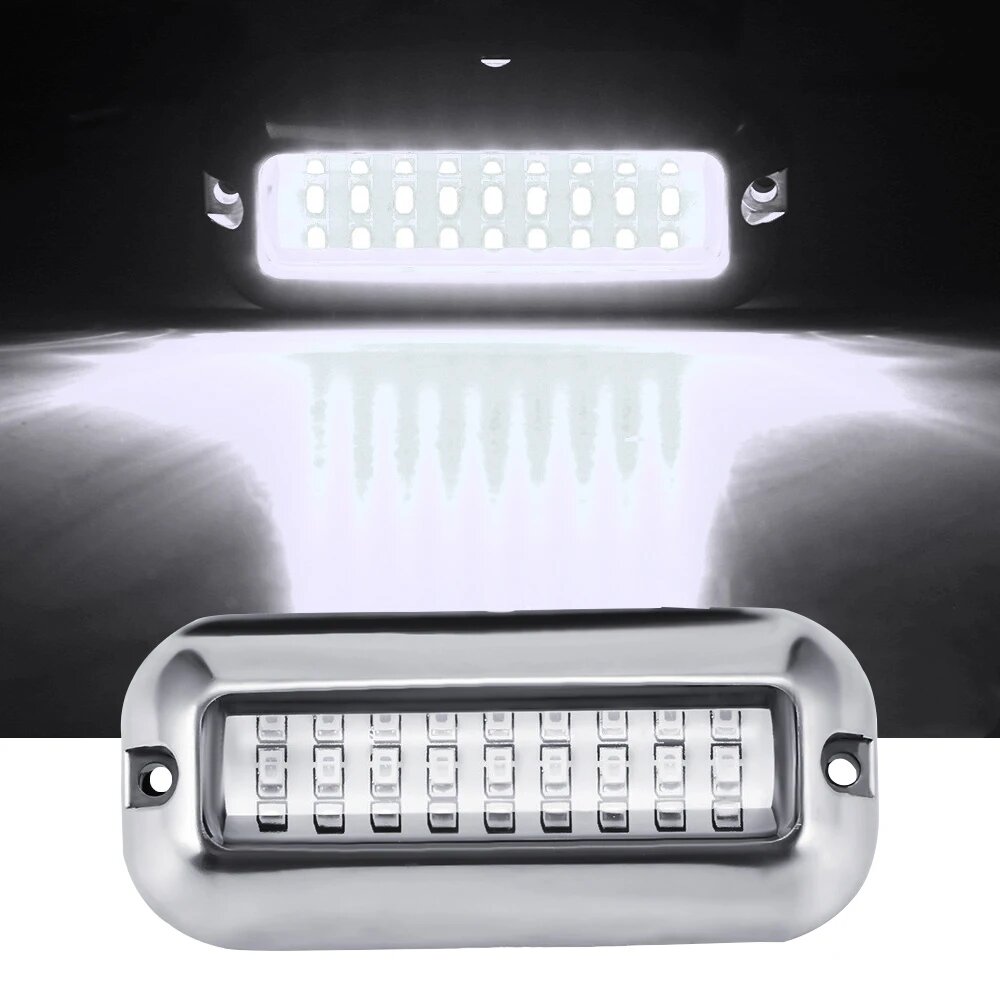 Подводный транцевой светильник ABS 27 LED 12В 1PCS white